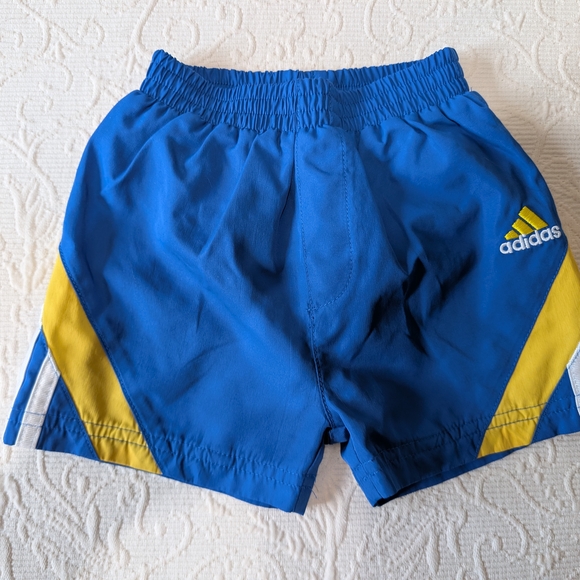 adidas | Swim | Adidas Blue And Yellow Athletic Shorts | Poshmark